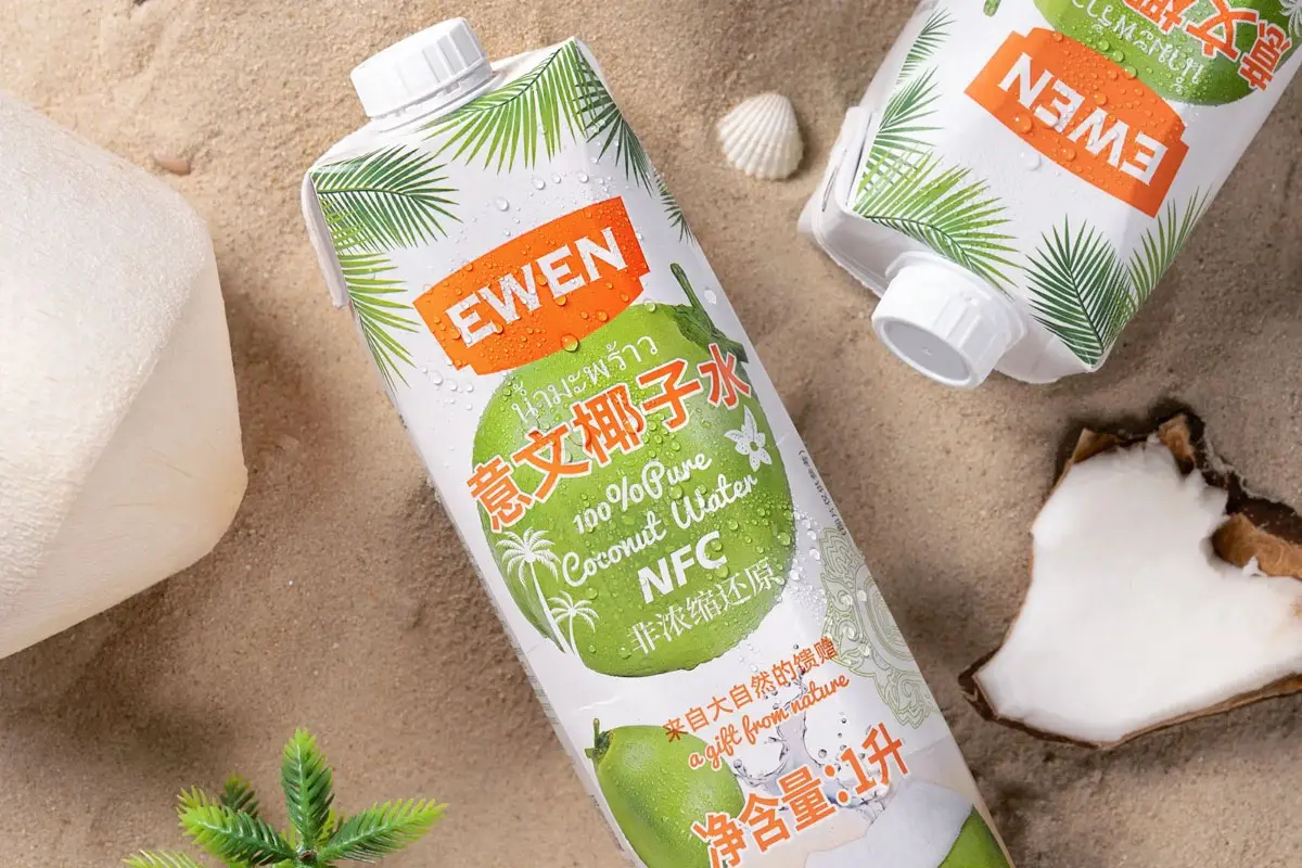 EWEN意文logo设计含义及果汁品牌设计理念-诗宸标志设计