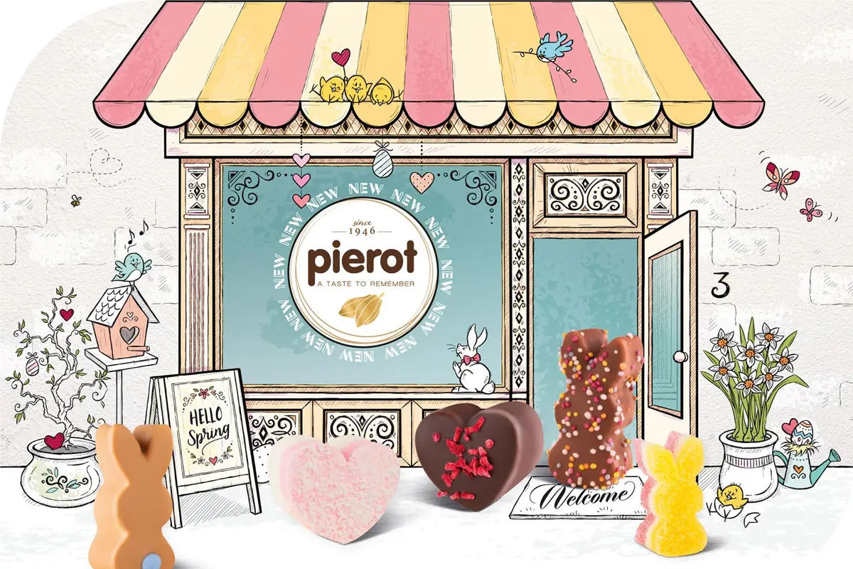 Pierot标志设计含义及巧克力品牌设计理念-诗宸标志设计