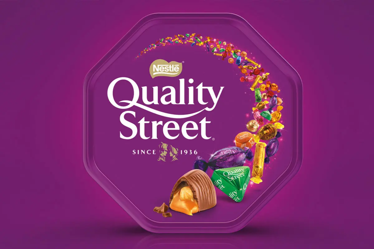 Quality Street标志设计含义及巧克力品牌设计理念-诗宸标志设计