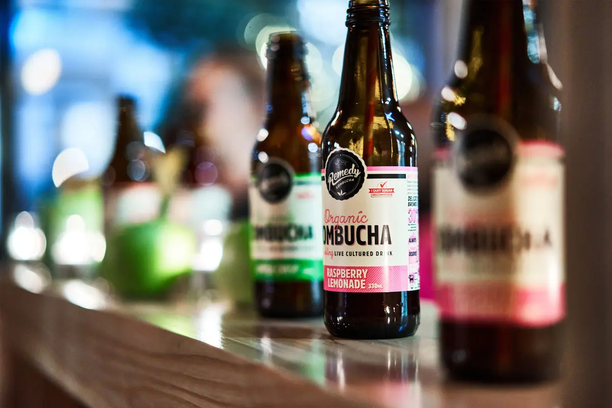 Remedy Kombucha果汁logo设计含义及果汁品牌设计理念-诗宸标志设计