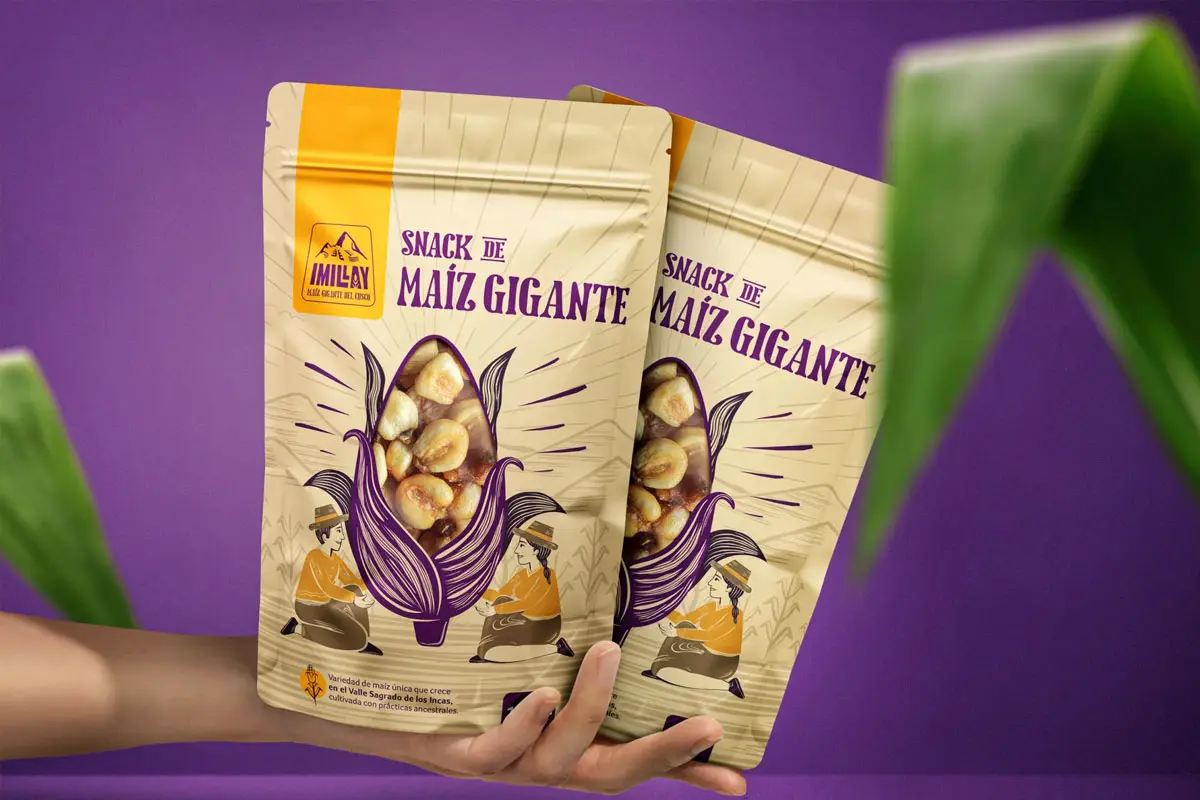 IMILLAY玉米零食包装设计赏析-诗宸标志设计