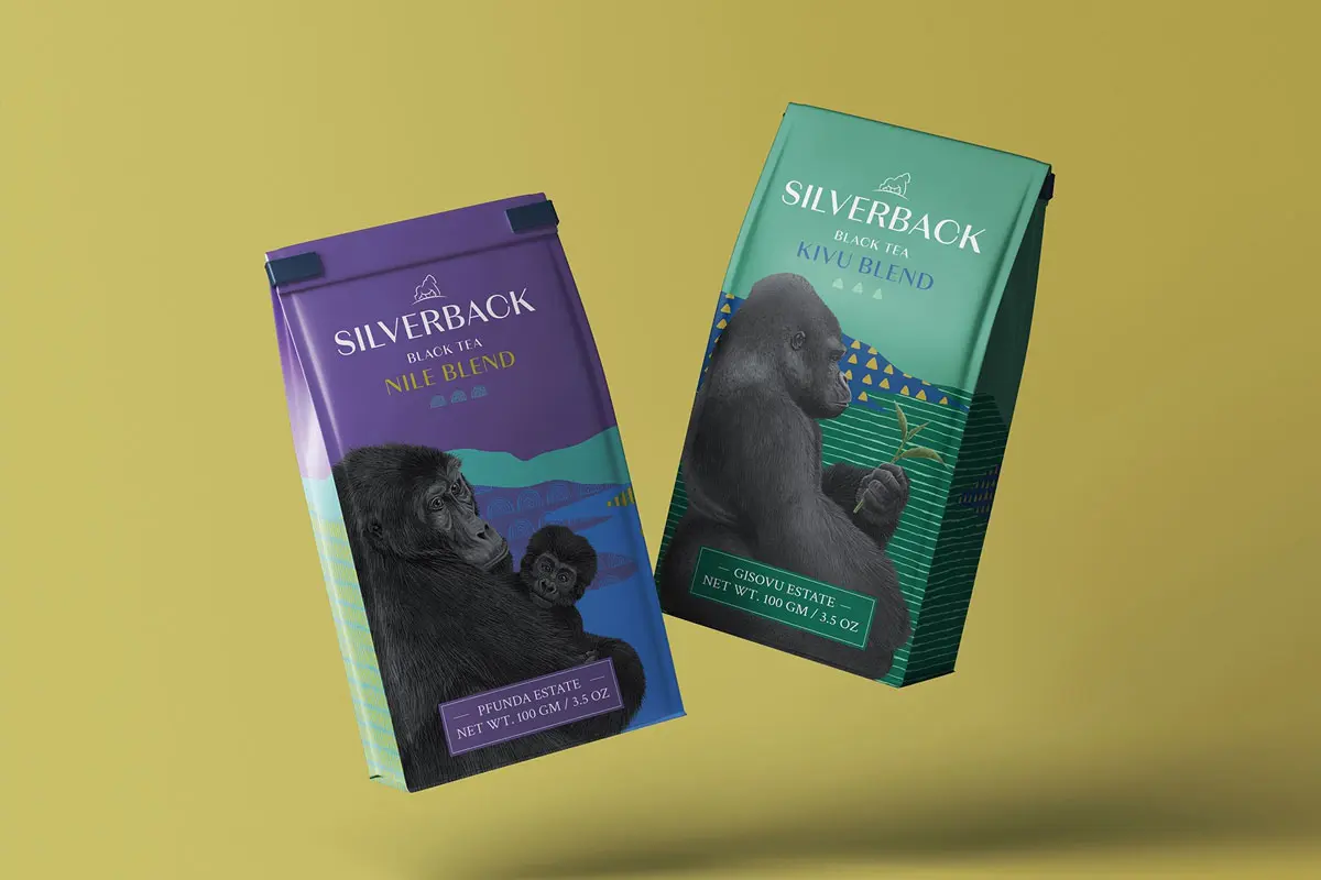 SILVERBACK绿茶包装设计赏析-诗宸标志设计